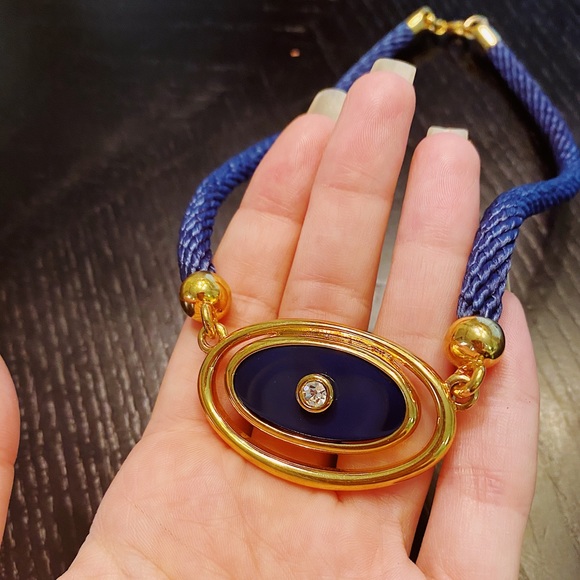 Vintage | Jewelry | Vintage 8s Navy Blue Rope Necklace | Poshmark